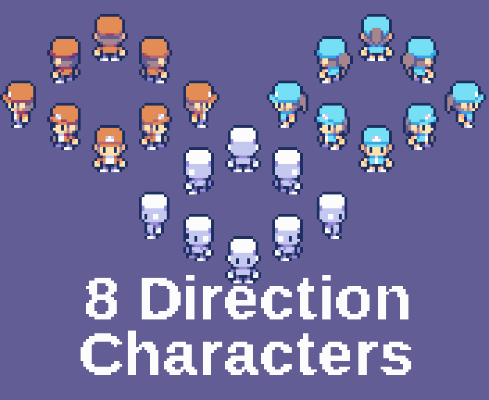 Small 8-direction Characters by AxulArt