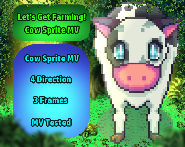Lets Get Farming MV! Cow Sprite by EienNoYuki