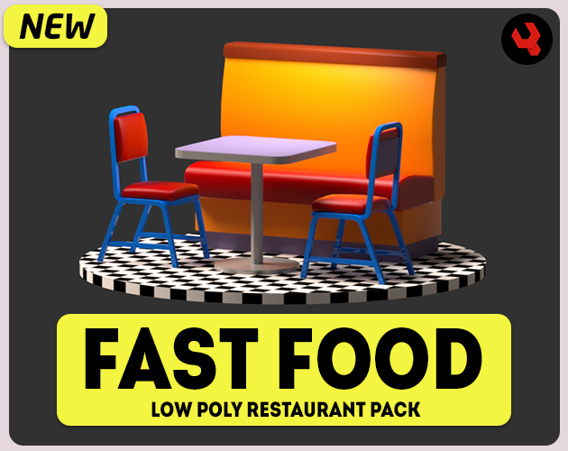 Unity Asset Pack - First release - Low Poly Fast Food Restaurant by ...