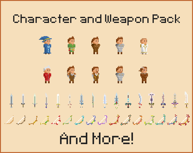 Modular Update - Simple Pixel Character and Weapon Pack by Drunk Wizard ...