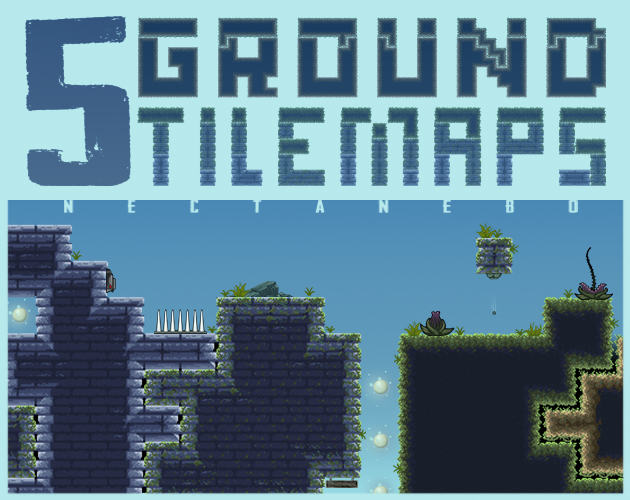 5 Ground Tilemaps (Pixel Art) by Nectanebo