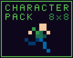 8x8 2D Player Character by Rob Hoff