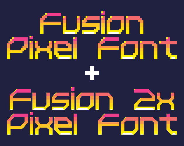Fusion & Fusion 2x pixel fonts by thUg-inc