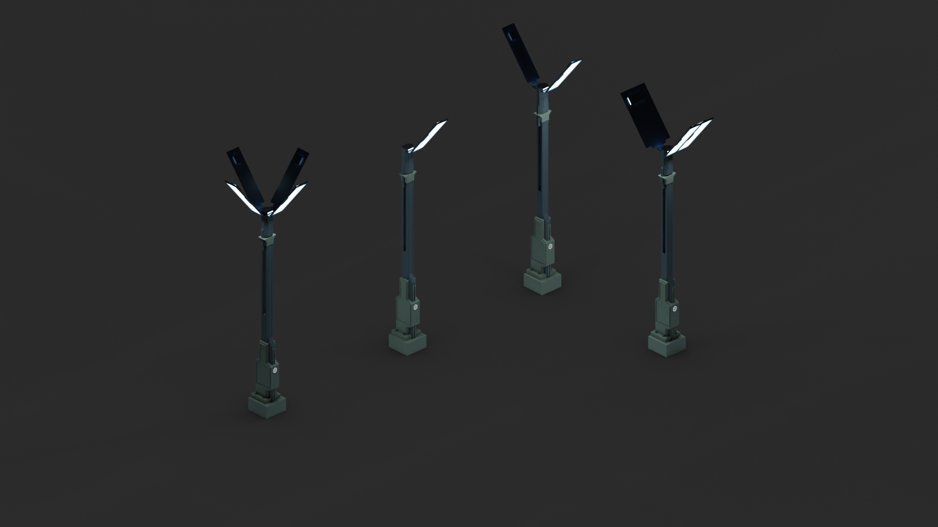 Sci Fi Lamp Posts by Hexagon