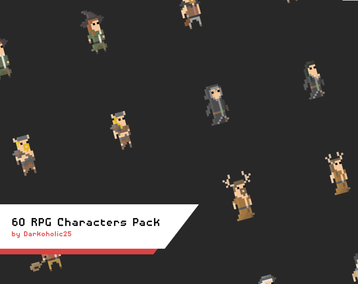 60 RPG Characters Pack by Darkoholic