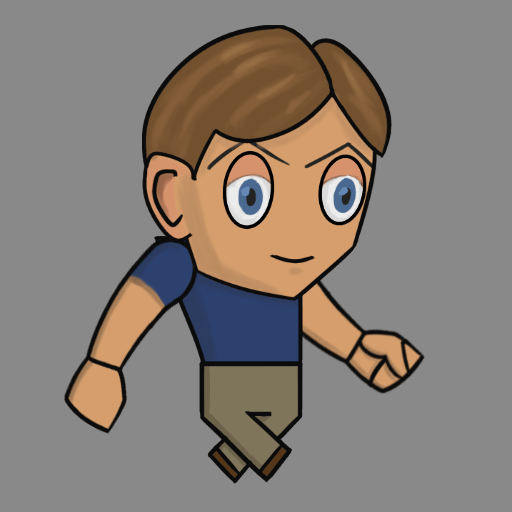 Blue man for rpg and platformer by Guronterr
