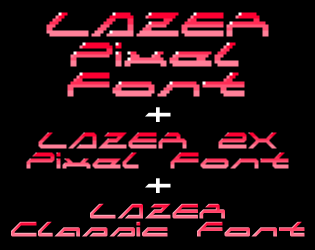 Lazer & Lazer 2x pixel fonts by thUg-inc