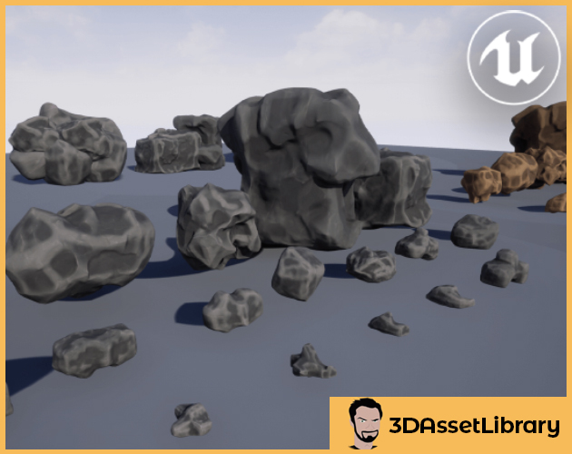 UE4: Stylized Rocks Vol 1 by 3DAssetLibrary.com