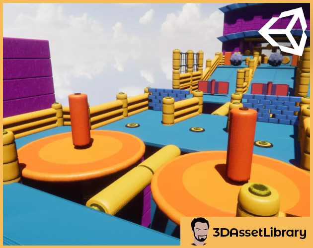 UNITY: Fun Obstacle Course by 3DAssetLibrary.com