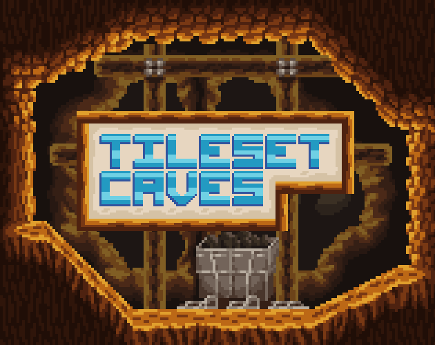 PixelArt Cave Tileset [16x16][side-view] by Die_Anto
