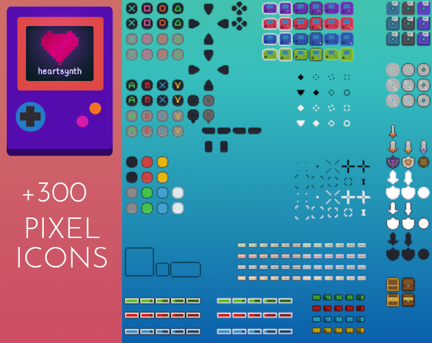 Pixel Icons by heartsynth by heartsynth