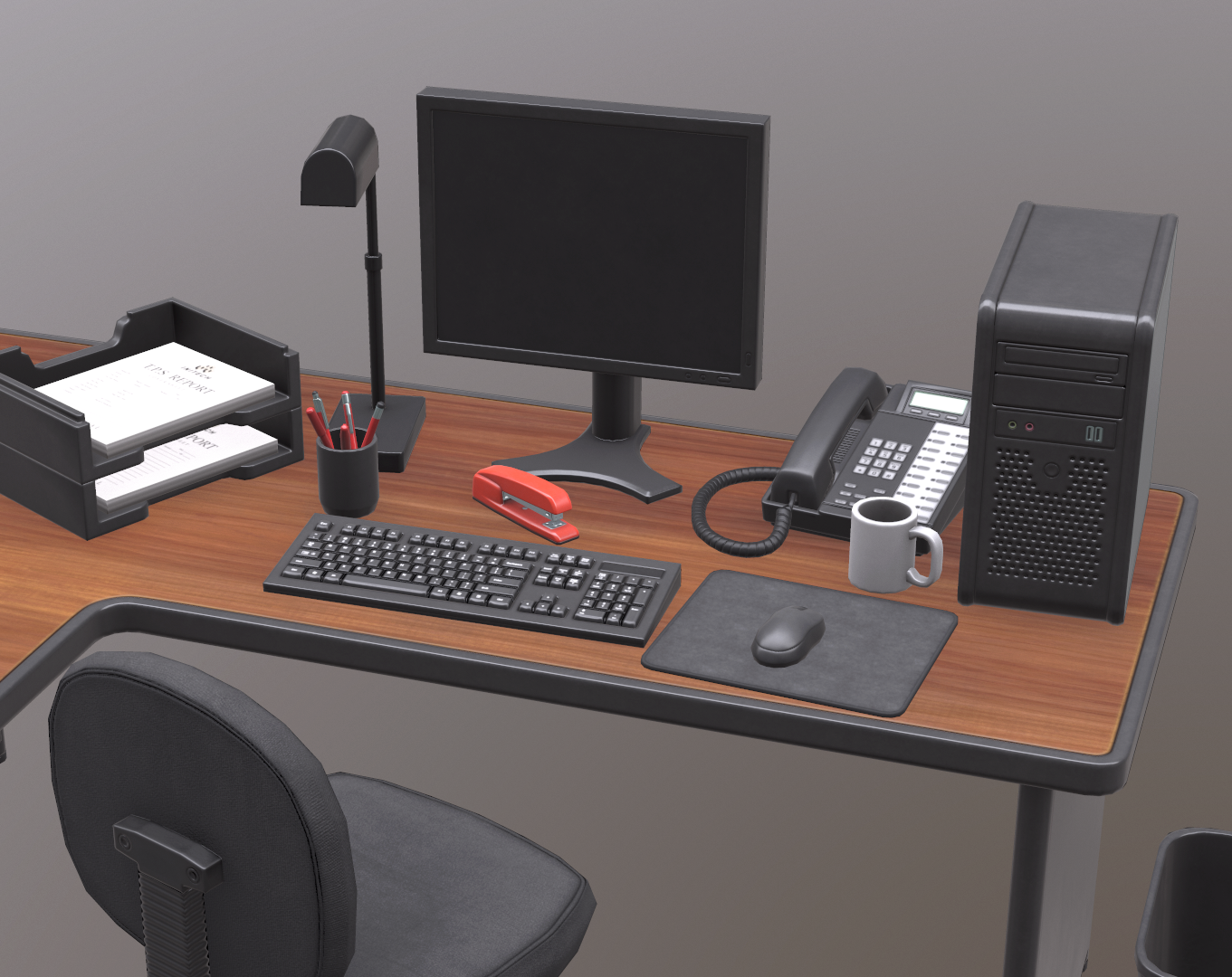 Modern Office 3D PBR Game Assets by Bumbadida