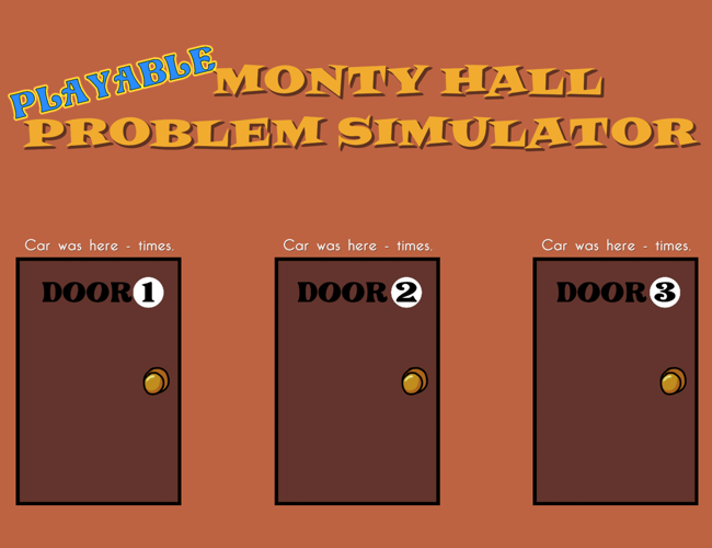 PLAYABLE Monty Hall Problem Simulator by Xen0nex