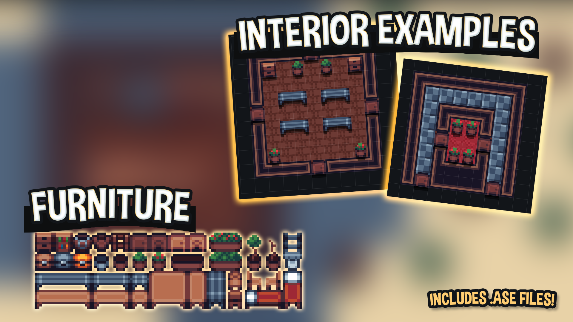 Free Pixel Art 8x8 Wasteland Asset Pack by CodeManu