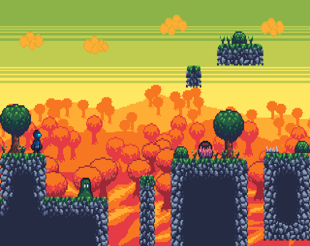 Strange Planet- 2D Pixel Art platformer Pack by codecrackers