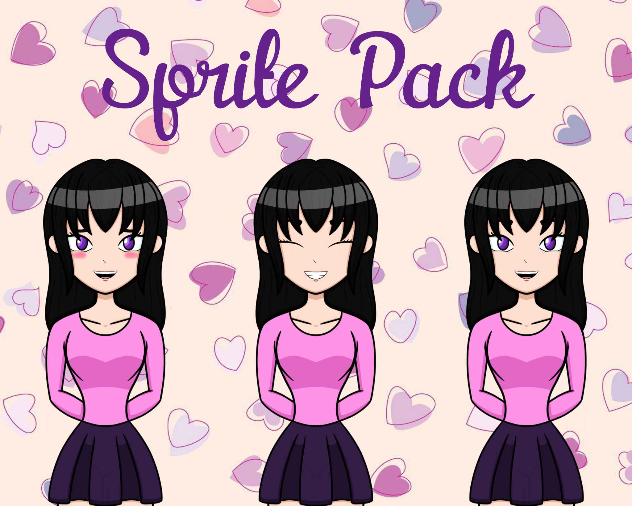 Cute sweater girl sprites by Moon Fairy