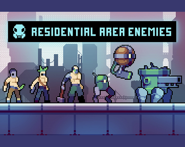 Residential Area Enemies by Free Game Assets (GUI, Sprite, Tilesets)