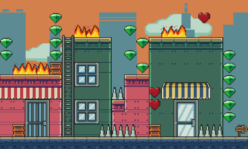 Free Retro City asset pack by MariaParraGames