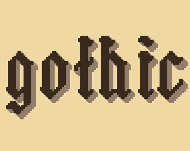 Straight Pixel Gothic Font by MedievalMore