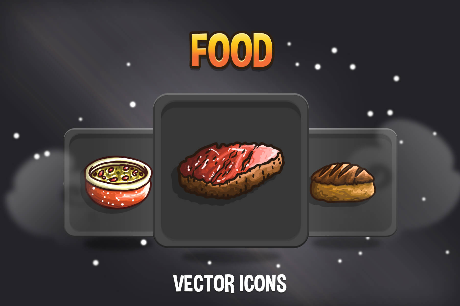 Food Game Icons by Free Game Assets (GUI, Sprite, Tilesets)