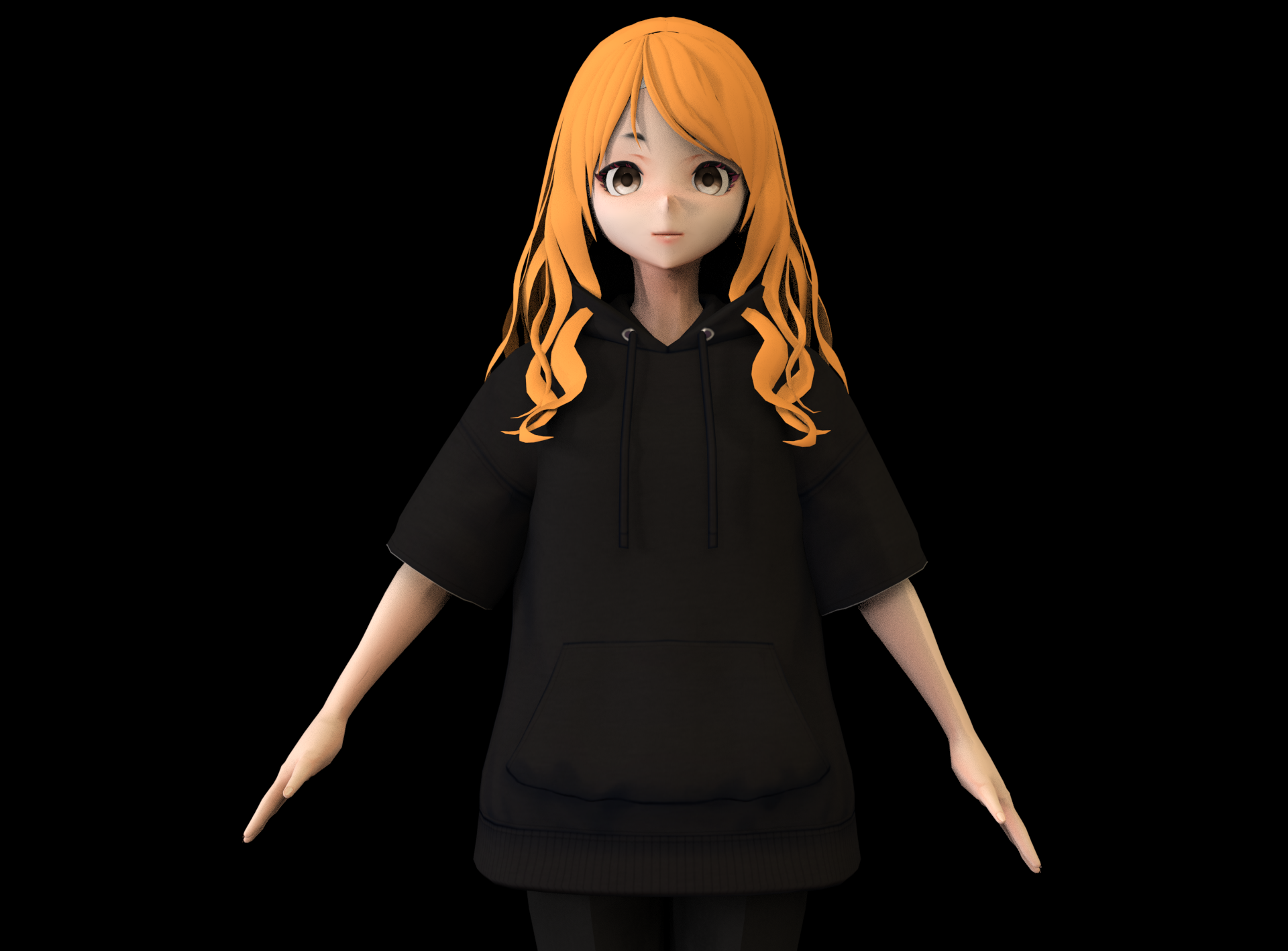 GAME READY LOW POLY ANIME CHARACTER GIRL 16 by CGCOOL