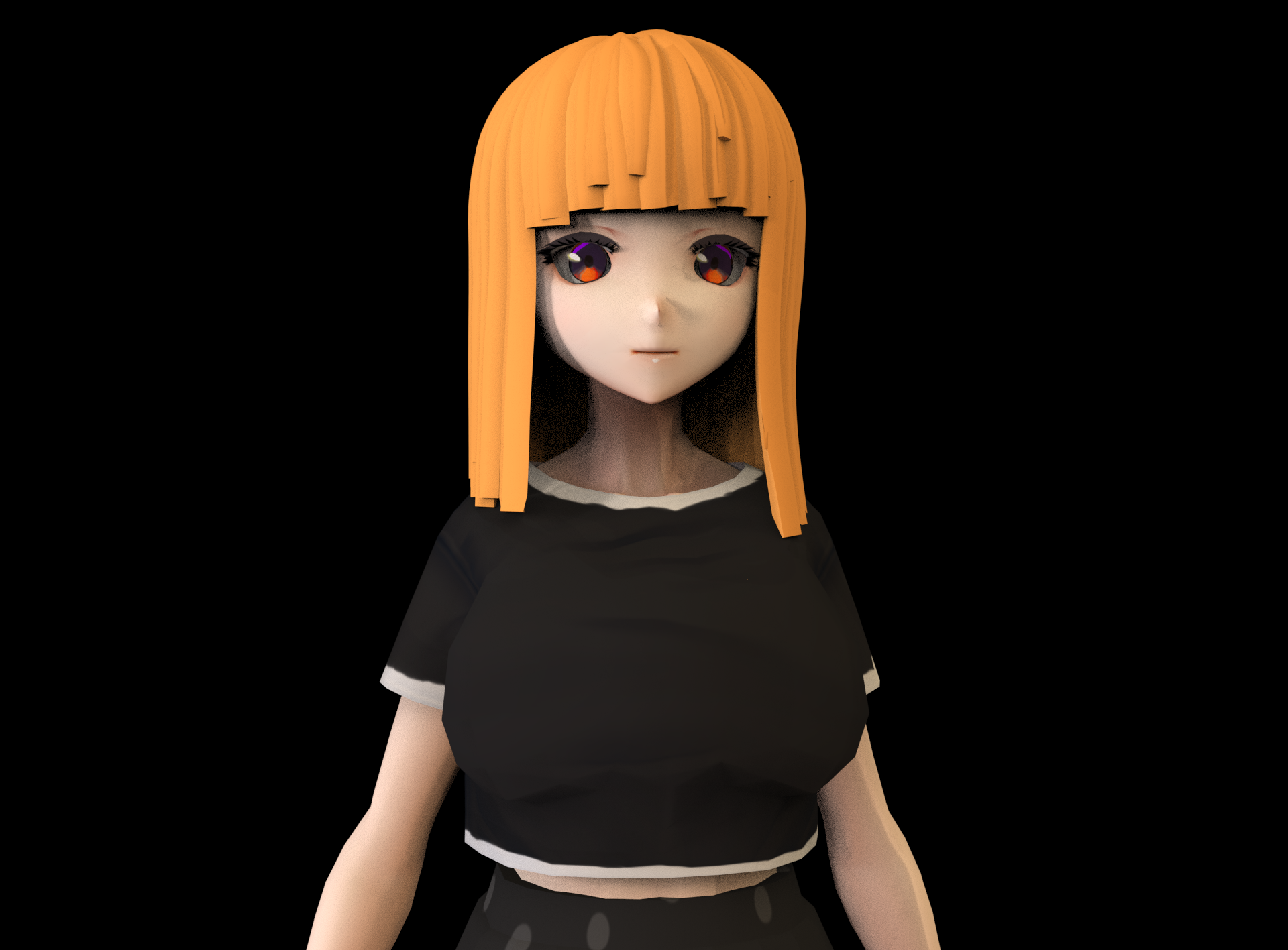GAME READY LOW POLY ANIME CHARACTER GIRL 19 by CGCOOL