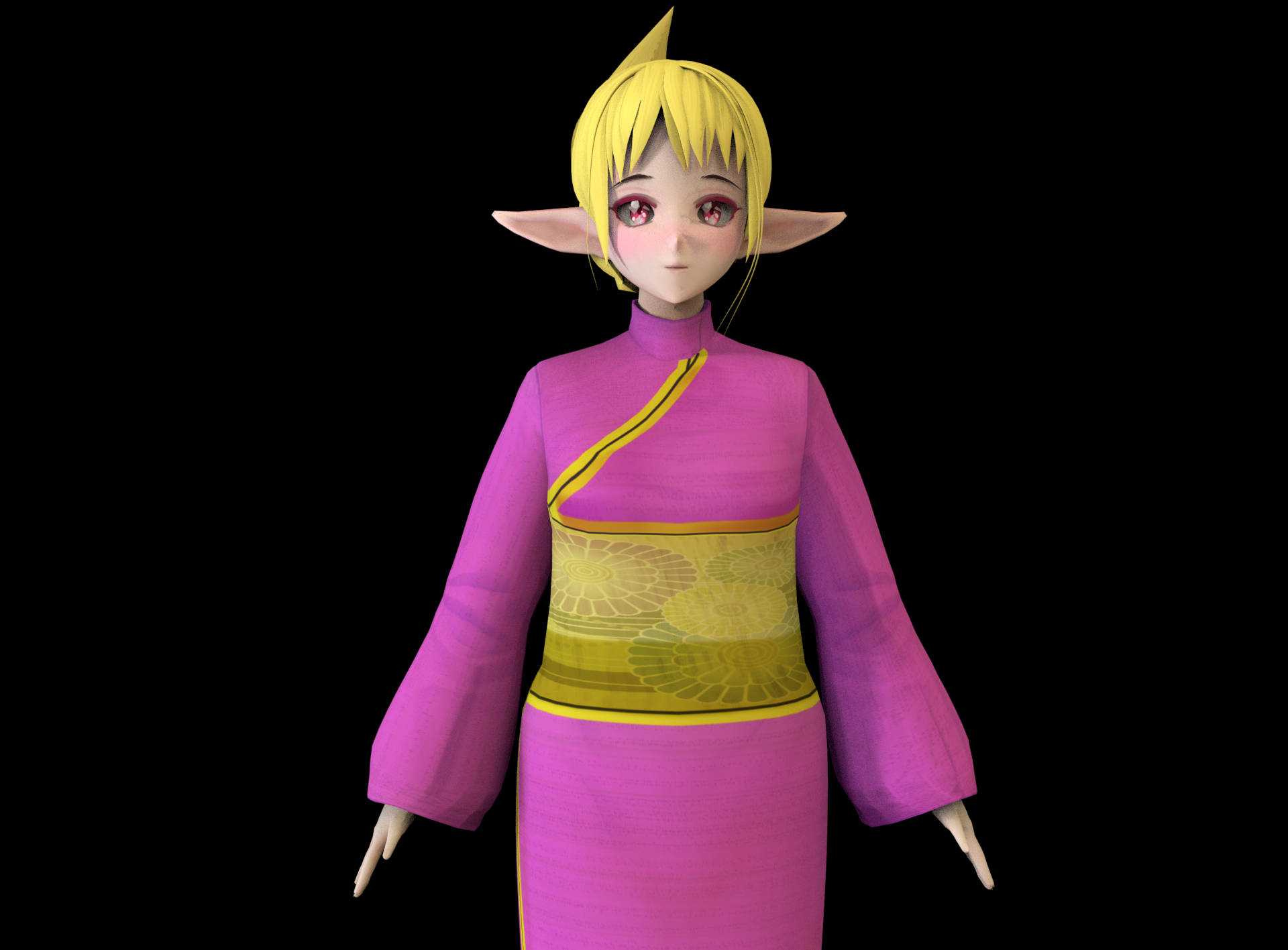 GAME READY LOW POLY ANIME CHARACTER GIRL 20 by CGCOOL