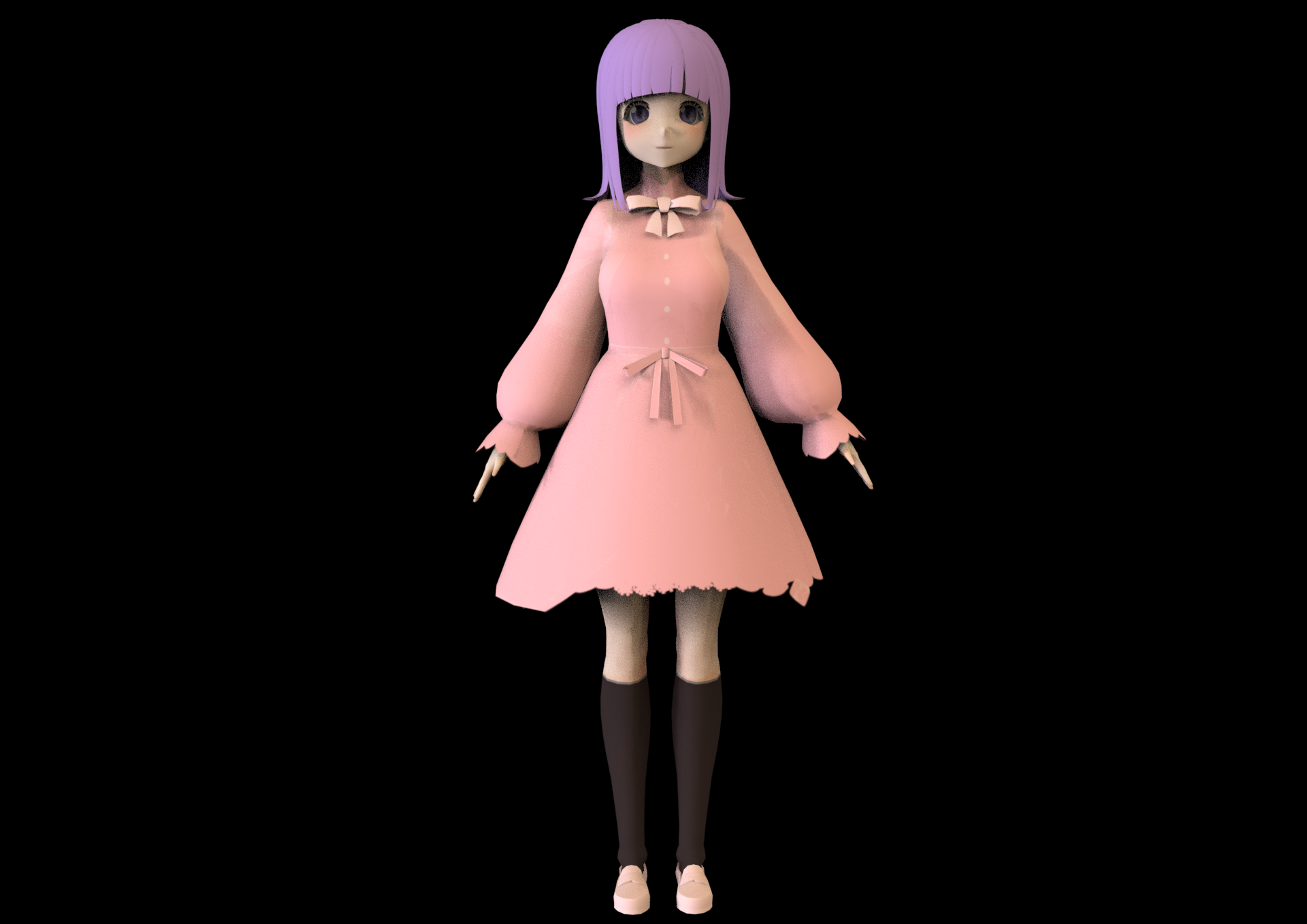 GAME READY LOW POLY ANIME CHARACTER GIRL 36 by CGCOOL