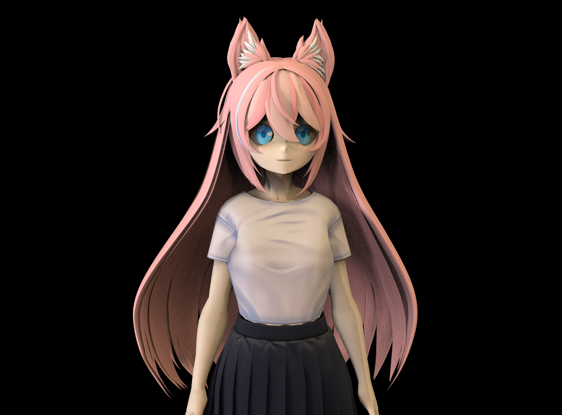 GAME READY LOW POLY ANIME CHARACTER GIRL 34 by CGCOOL