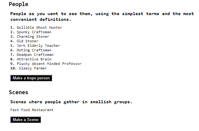 Trope Generator by Live Real Press