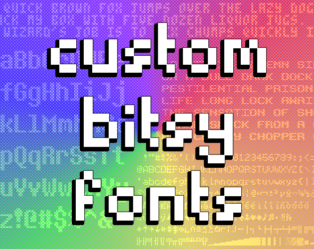 custom bitsy fonts by miniwoolf