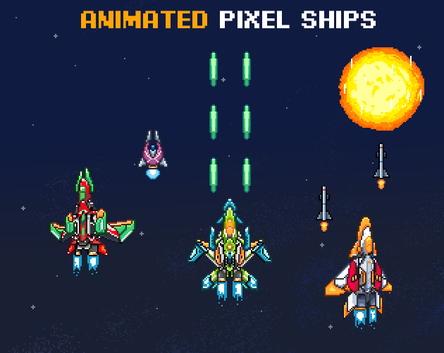 Animated Pixel Ships by DyLESTorm