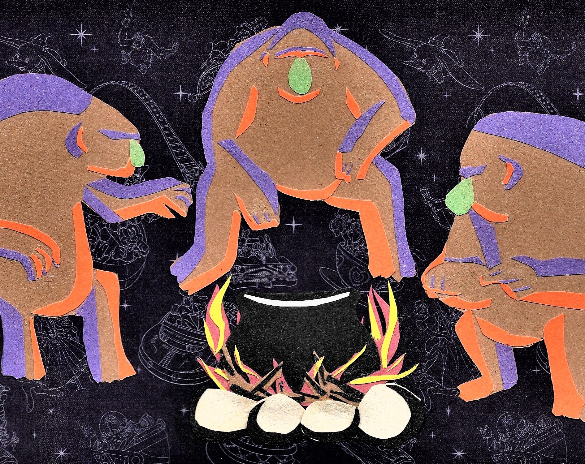 Three Trolls Sit Down for a Meal by cmframent