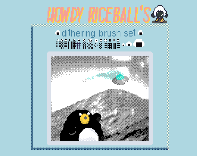 Dithering Brush Set & Riceball Stamps by howdy riceball