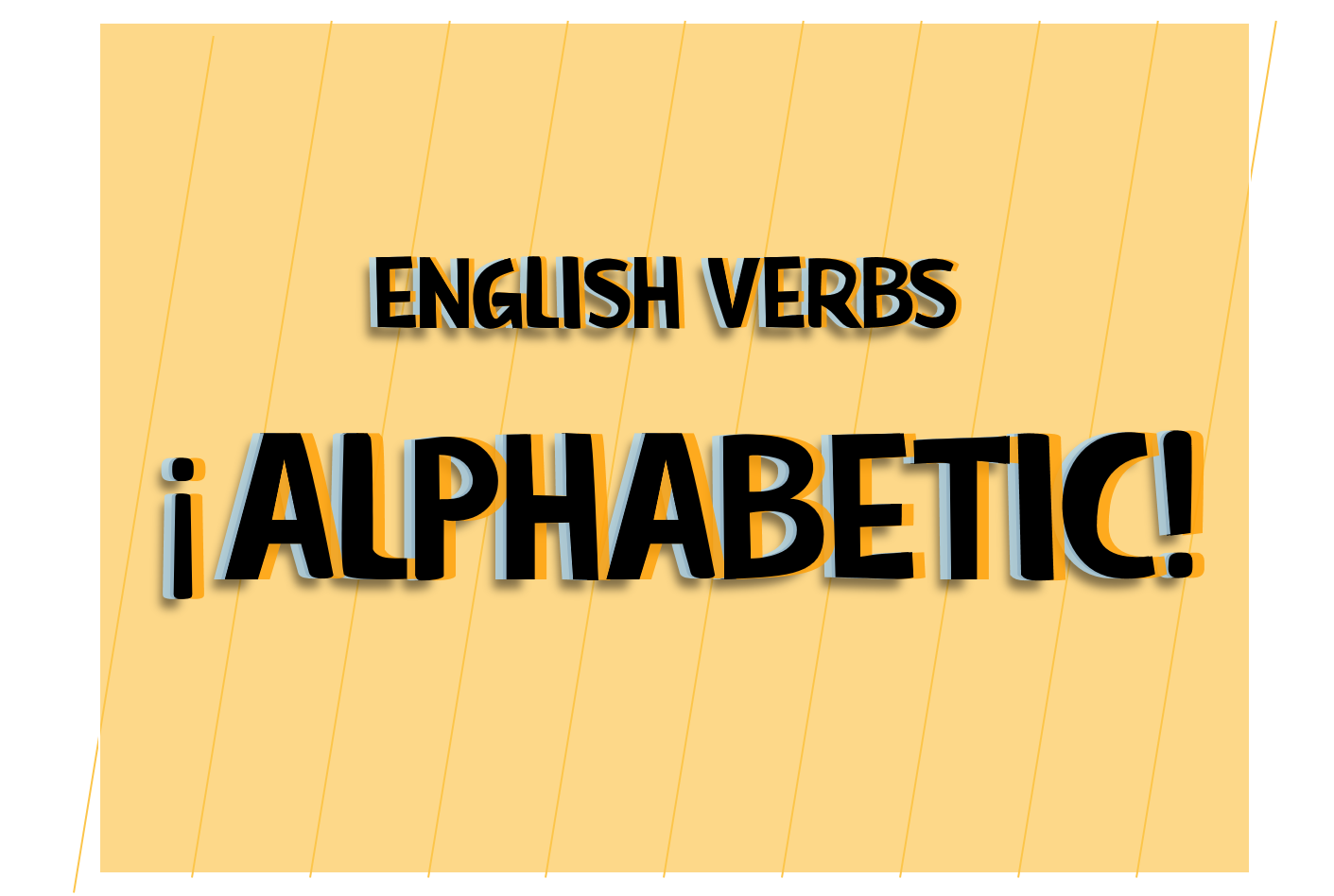Alphabetic English Verbs by SAGA Academic