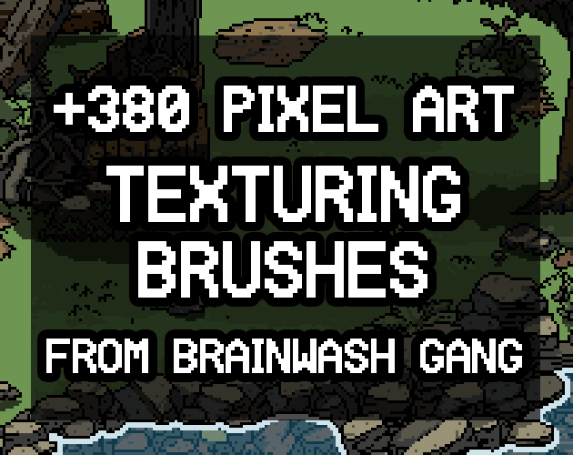 Pixel Art texturing brushes from Brainwash Gang by Brainwash Gang