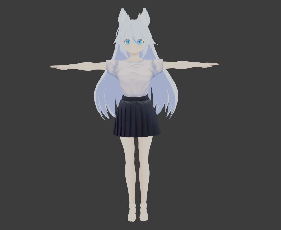 Kameko - GAME READY LOW POLY ANIME CHARACTER GIRL by CGCOOL