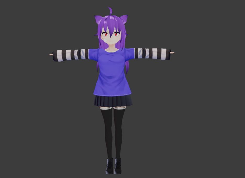 Nari - GAME READY LOW POLY ANIME CHARACTER GIRL by CGCOOL