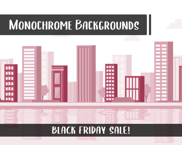 6 Monochrome Backgrounds - 2D Minimal Game Art Assets by Florassence