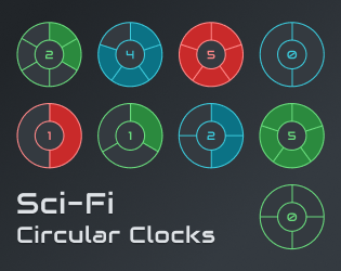 VTT Sci-Fi Circular Clocks by Lazarus