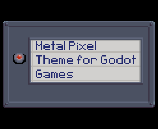 Metal Pixel Theme for Godot Games by azagaya