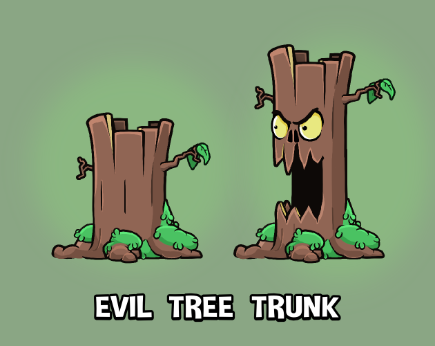 Evil animated tree trunk game sprite by Robert Brooks ...