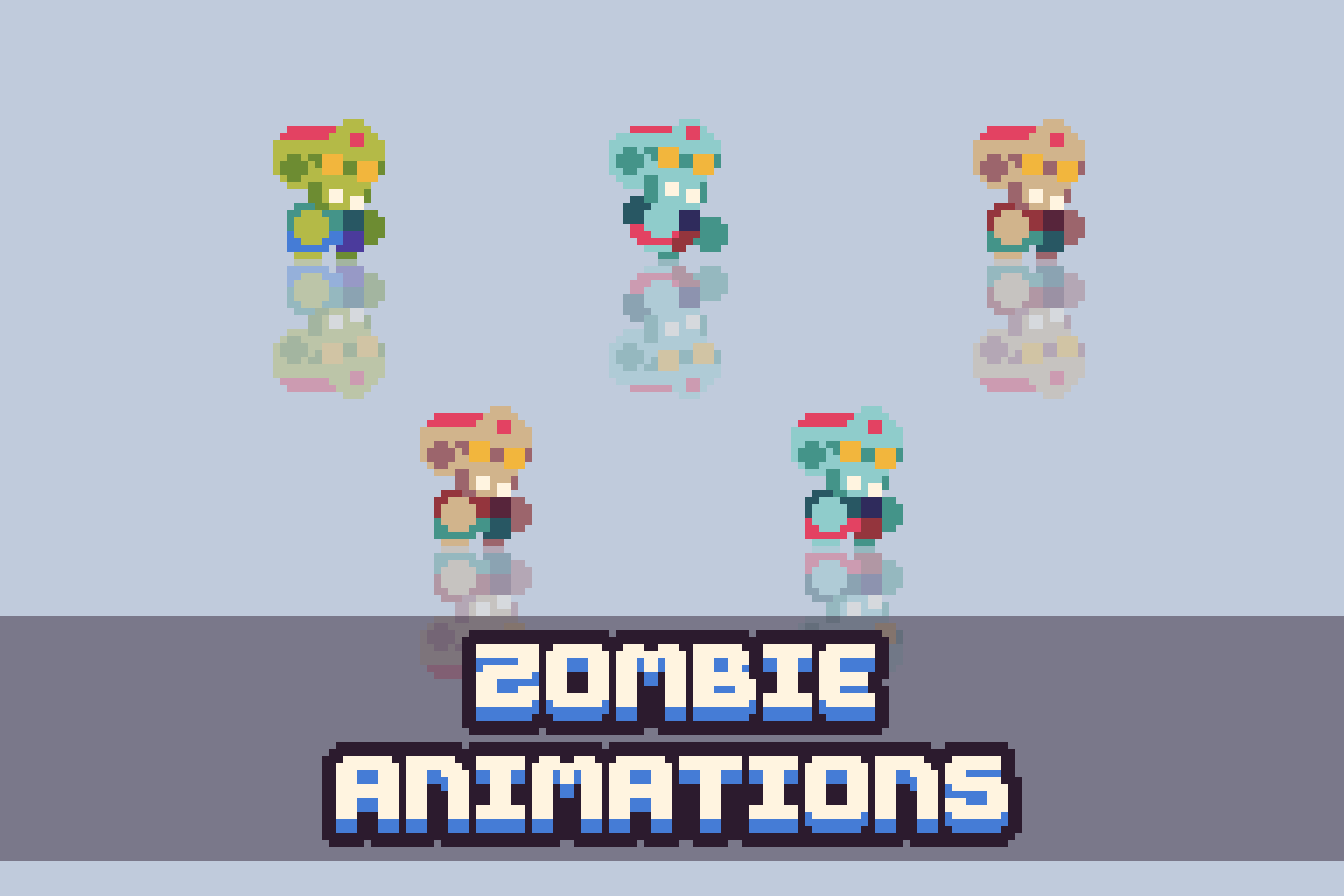 Zombie Animations Pixel Art 2D by Eduardo Scarpato