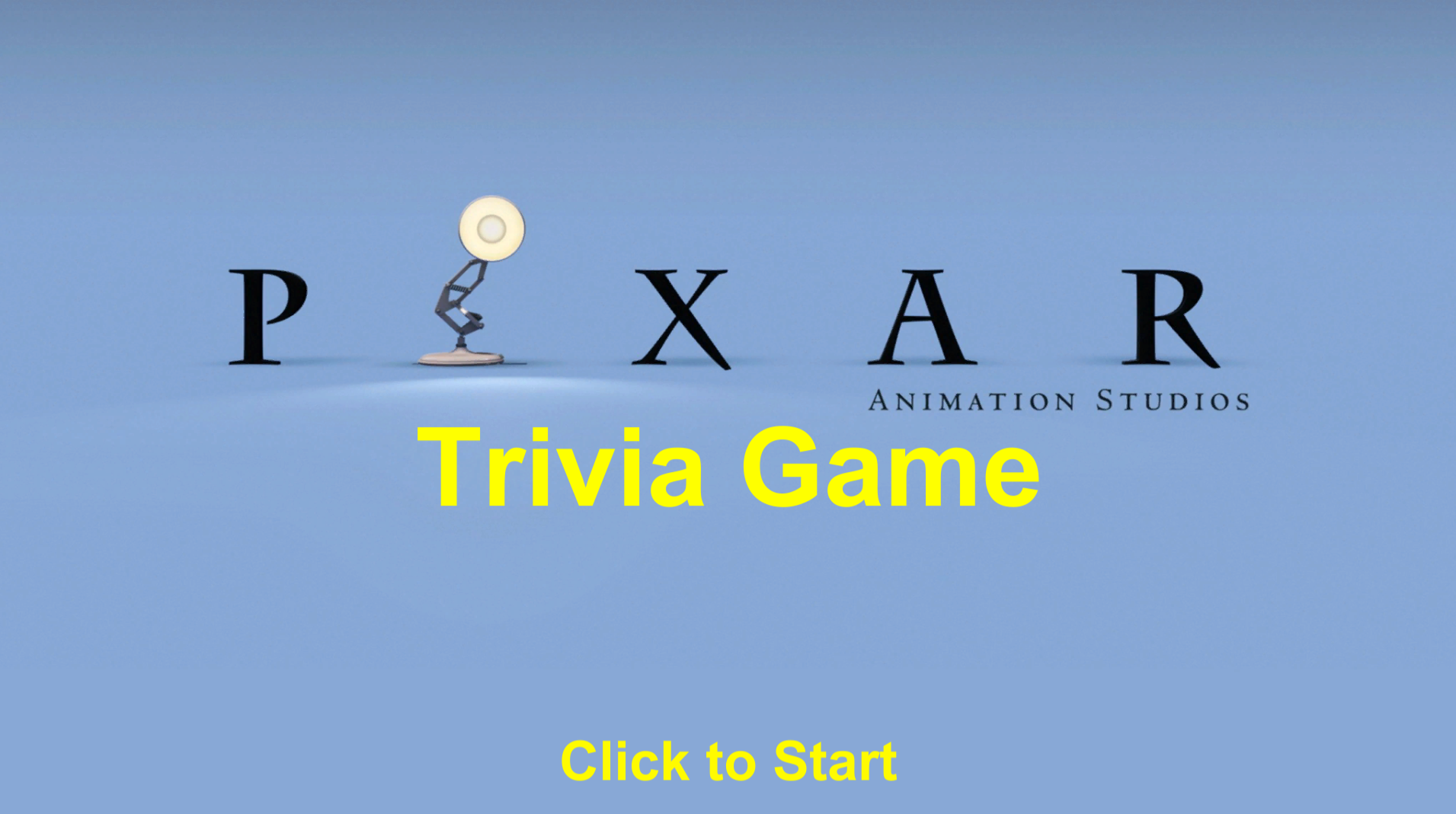 Pixar Trivia Game by Benmiester