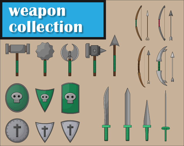 Medieval weapon collection by SunGraphica