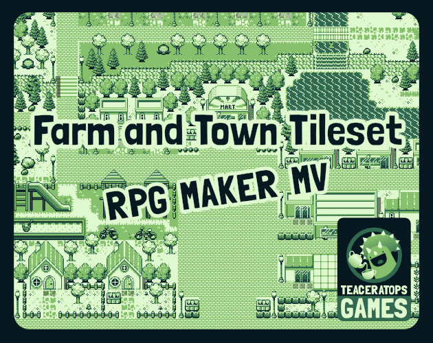 GB Style Farm and Town Tileset For RPG Maker MV by teaceratops