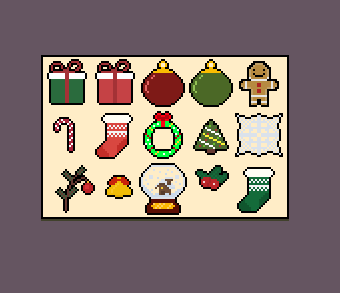 Christmas Pixel Art Icon Pack by Asymmetric