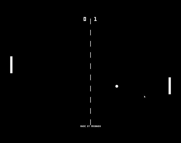 2D Pong Game by Arunabh Rakshit