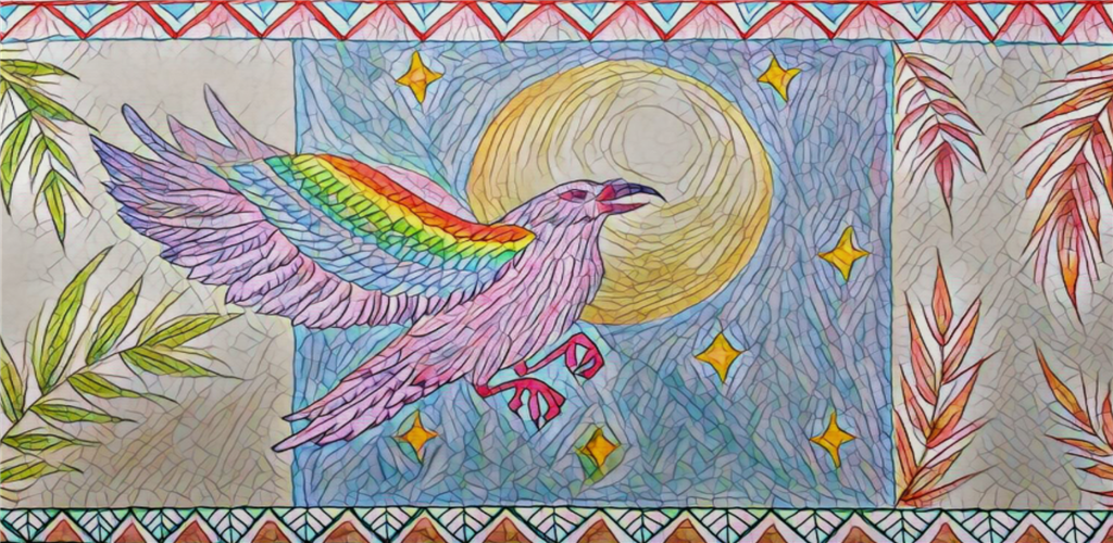 Rainbow Raven by Gaskin Design Studios