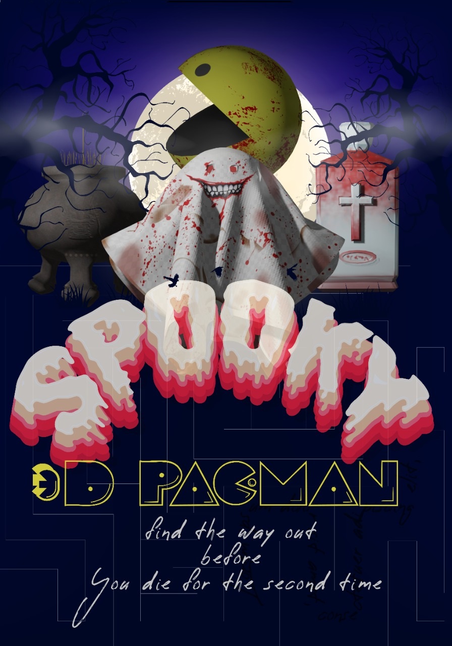 Spooky 3D Pacman by naameera